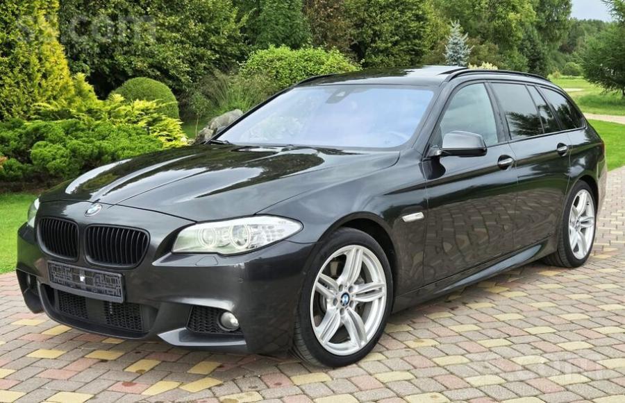 Black BMW 535 2012 in Riga, with an engine capacity of 3.00 L and mileage of 351 thousand km for 9200 €, photo 1 on AUTOMOTO.COM.LV