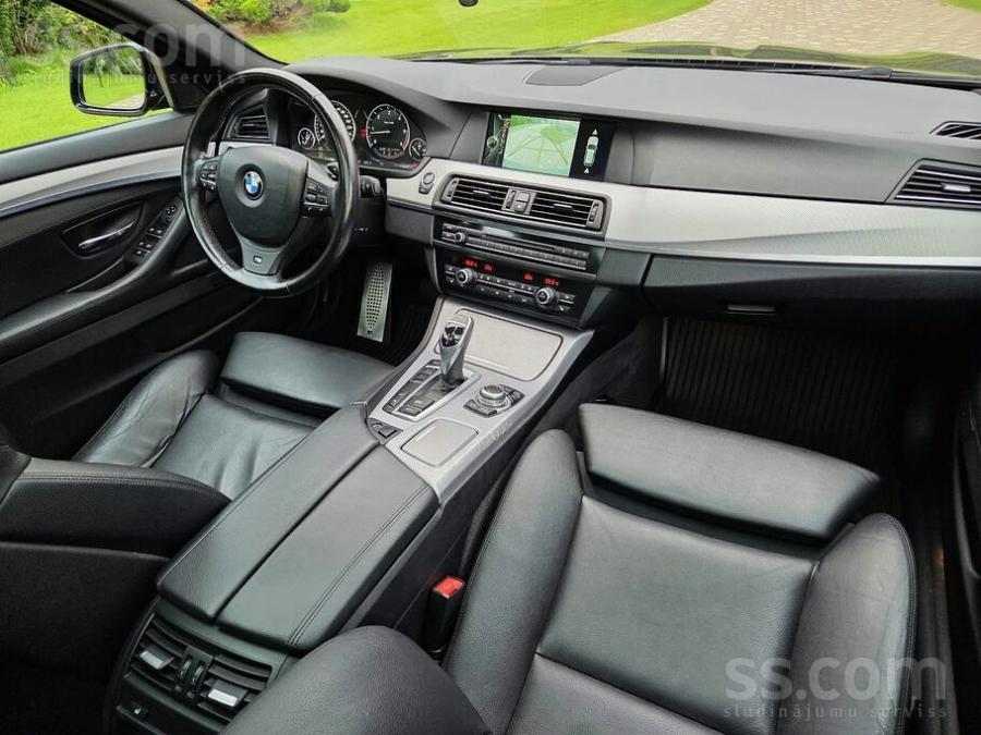Black BMW 535 2012 in Riga, with an engine capacity of 3.00 L and mileage of 351 thousand km for 9200 €, photo 8 on AUTOMOTO.COM.LV
