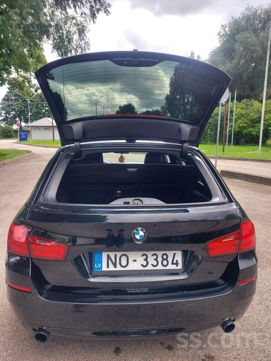 Black BMW 535 2012 in Riga, with an engine capacity of 3.00 L and mileage of 380 thousand km for 8555 €, photo 7 on AUTOMOTO.COM.LV