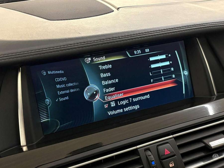 Black BMW 535 2013 in Marijampole, with an engine capacity of 2.99 L and mileage of 242 thousand km for 12650 €, photo 6 on AUTOMOTO.COM.LV