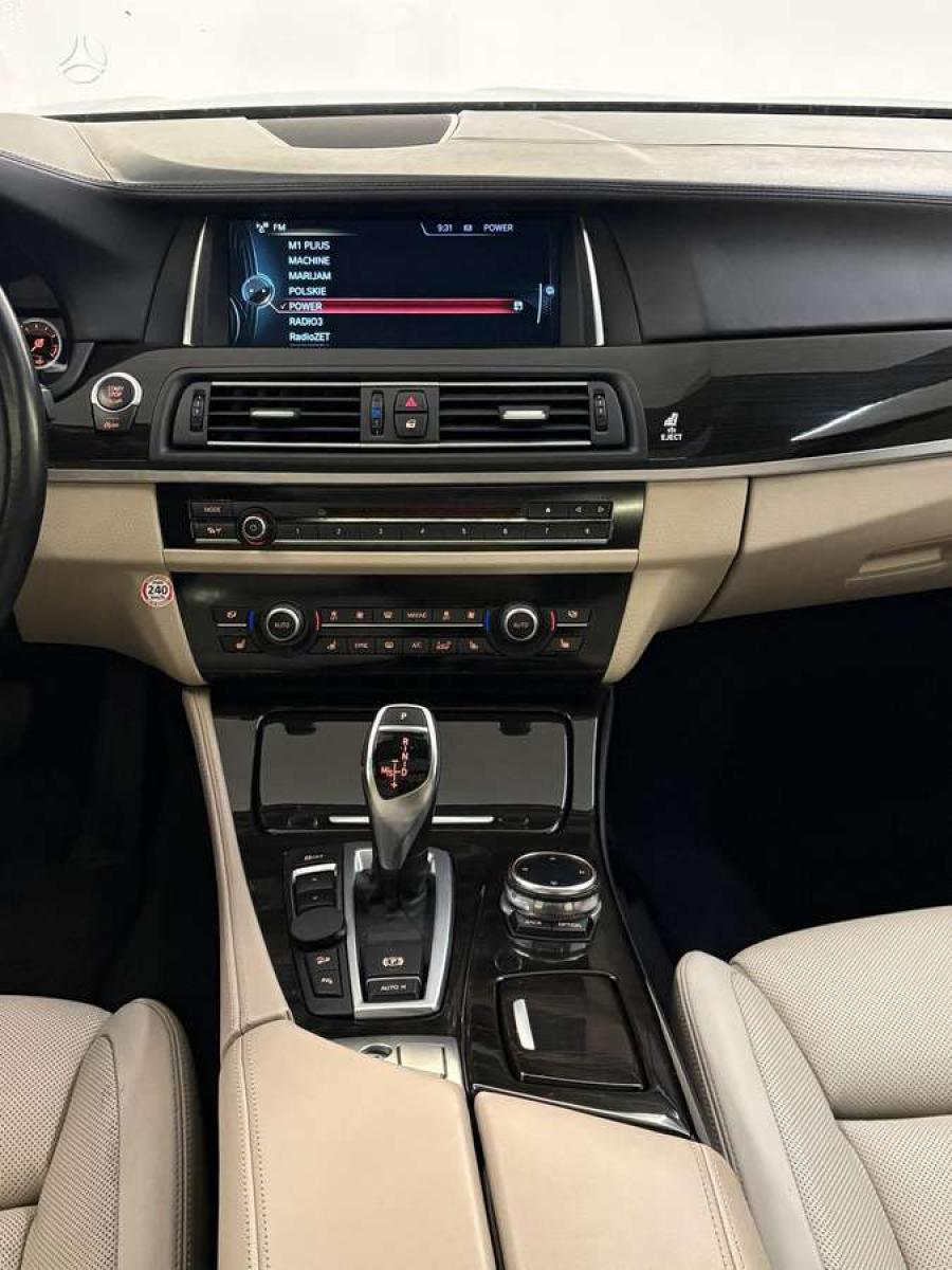 Black BMW 535 2013 in Marijampole, with an engine capacity of 2.99 L and mileage of 242 thousand km for 12650 €, photo 7 on AUTOMOTO.COM.LV