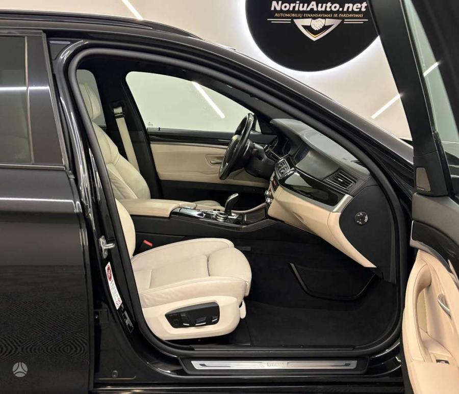 Black BMW 535 2013 in Marijampole, with an engine capacity of 2.99 L and mileage of 242 thousand km for 12650 €, photo 19 on AUTOMOTO.COM.LV