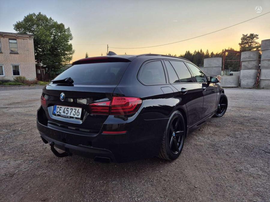 Black BMW 535 2013 in Utena, with an engine capacity of 2.99 L and mileage of 233 thousand km for 9990 €, photo 4 on AUTOMOTO.COM.LV