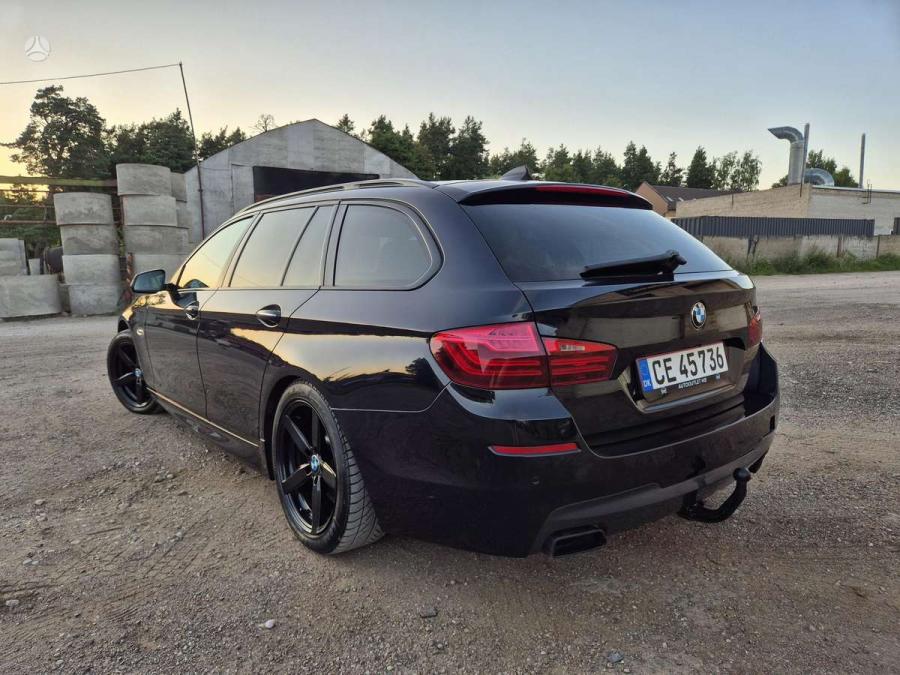 Black BMW 535 2013 in Utena, with an engine capacity of 2.99 L and mileage of 233 thousand km for 9990 €, photo 5 on AUTOMOTO.COM.LV