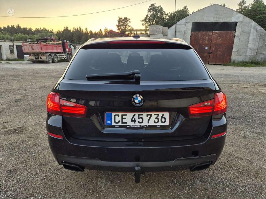 Black BMW 535 2013 in Utena, with an engine capacity of 2.99 L and mileage of 233 thousand km for 9990 €, photo 8 on AUTOMOTO.COM.LV