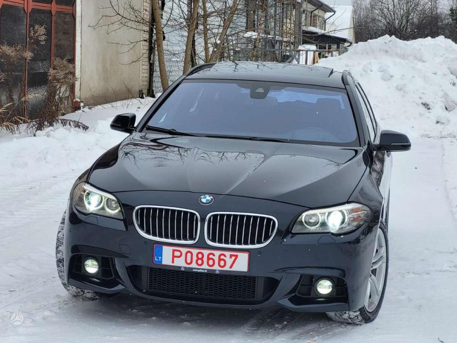 Black BMW 535 2014 in Vilnius, with an engine capacity of 2.99 L and mileage of 281 thousand km for 11750 €, photo 3 on AUTOMOTO.COM.LV