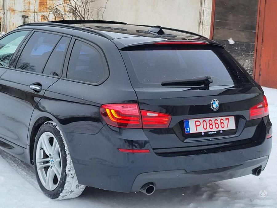 Black BMW 535 2014 in Vilnius, with an engine capacity of 2.99 L and mileage of 281 thousand km for 11750 €, photo 8 on AUTOMOTO.COM.LV