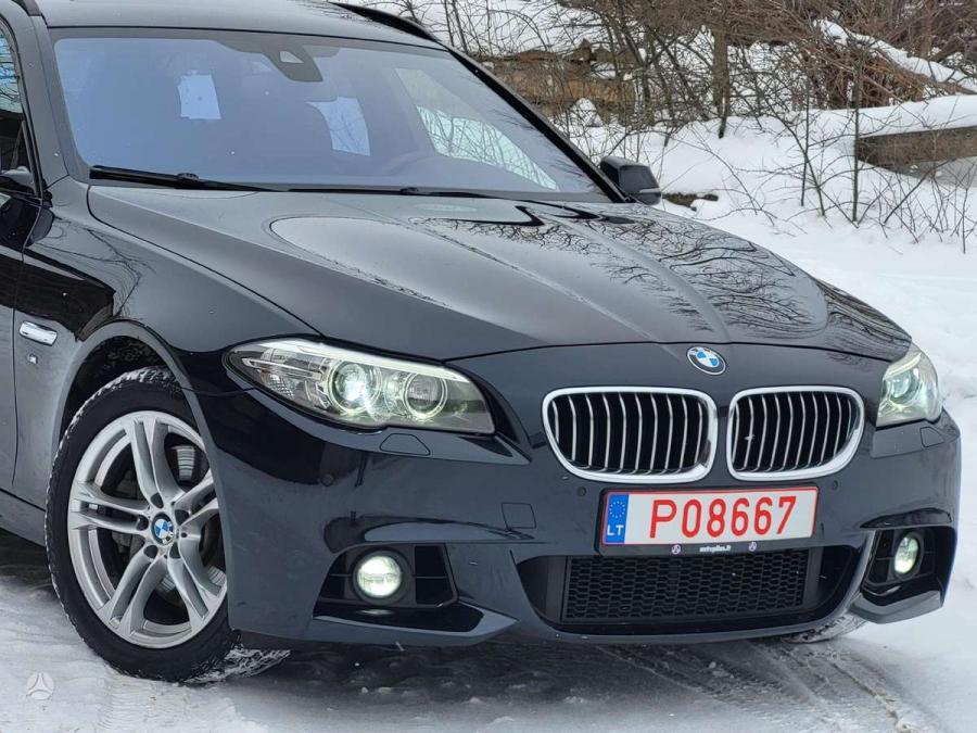 Black BMW 535 2014 in Vilnius, with an engine capacity of 2.99 L and mileage of 281 thousand km for 11750 €, photo 10 on AUTOMOTO.COM.LV