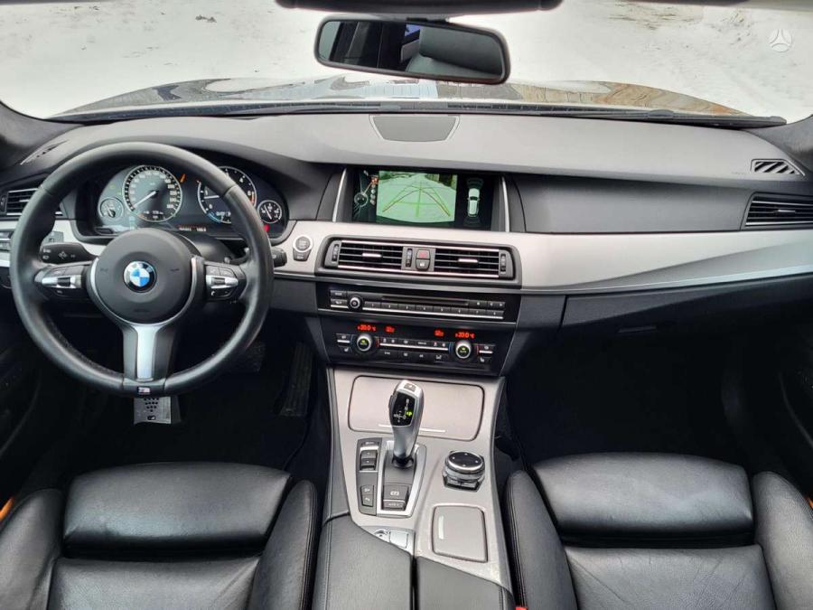 Black BMW 535 2014 in Vilnius, with an engine capacity of 2.99 L and mileage of 281 thousand km for 11750 €, photo 12 on AUTOMOTO.COM.LV