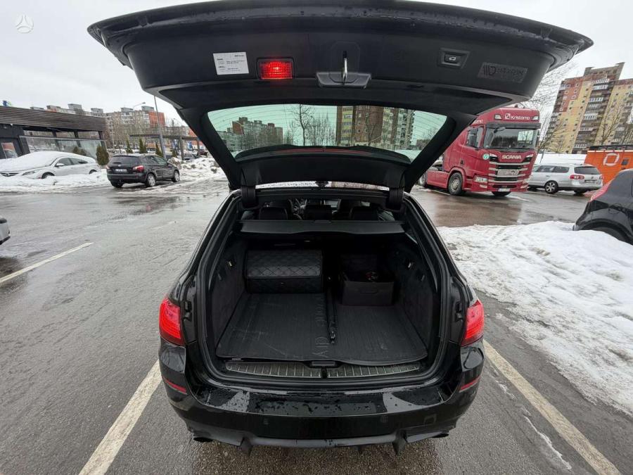 Black BMW 535 2014 in Klaipeda, with an engine capacity of 2.99 L and mileage of 208 thousand km for 15000 €, photo 12 on AUTOMOTO.COM.LV