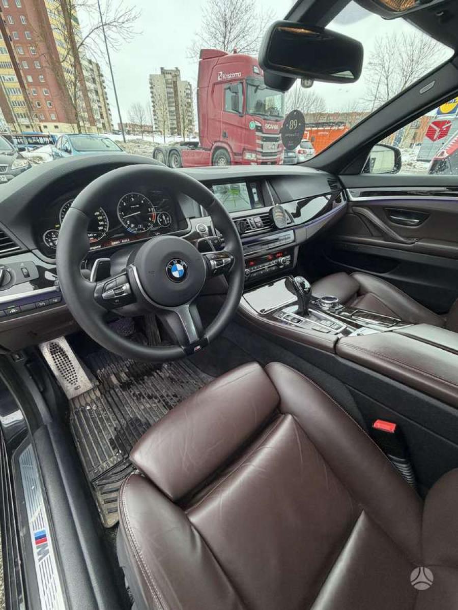 Black BMW 535 2014 in Klaipeda, with an engine capacity of 2.99 L and mileage of 208 thousand km for 15000 €, photo 13 on AUTOMOTO.COM.LV