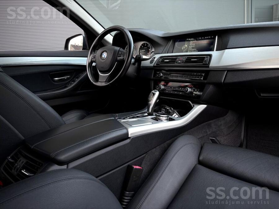 Black BMW 535 2014 in Riga, with an engine capacity of 3.00 L and mileage of 288 thousand km for 11900 €, photo 6 on AUTOMOTO.COM.LV