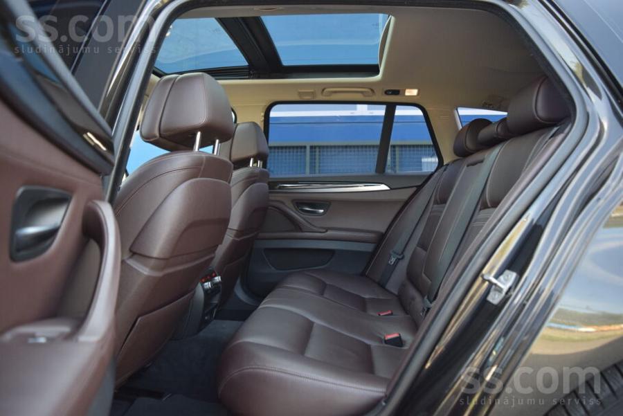 Black BMW 535 2014 in Riga, with an engine capacity of 3.00 L and mileage of 218 thousand km for 13900 €, photo 17 on AUTOMOTO.COM.LV