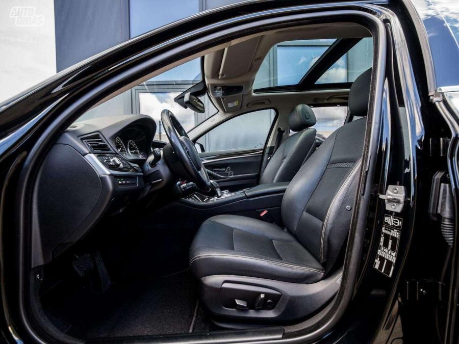 Black BMW 535 2015 in Marijampole, with an engine capacity of 3.00 L and mileage of 337 thousand km for 10650 €, photo 21 on AUTOMOTO.COM.LV