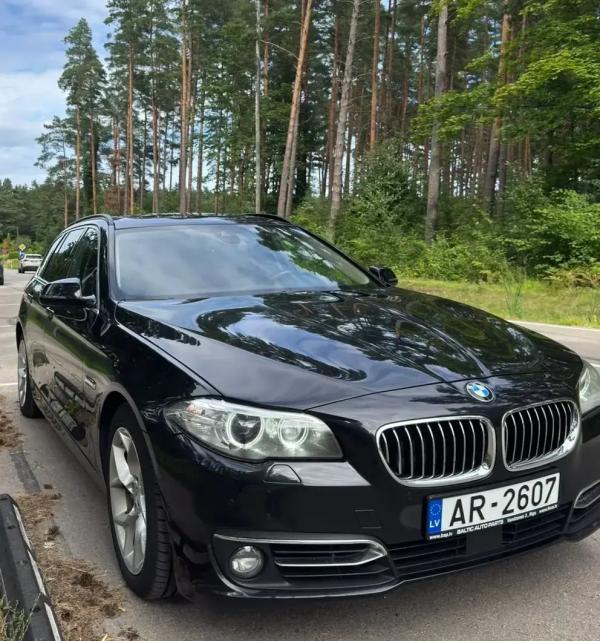 Black BMW 535 2015 in Riga, with an engine capacity of 3.00 L and mileage of 300 thousand km for 10500 €, photo 1 on AUTOMOTO.COM.LV