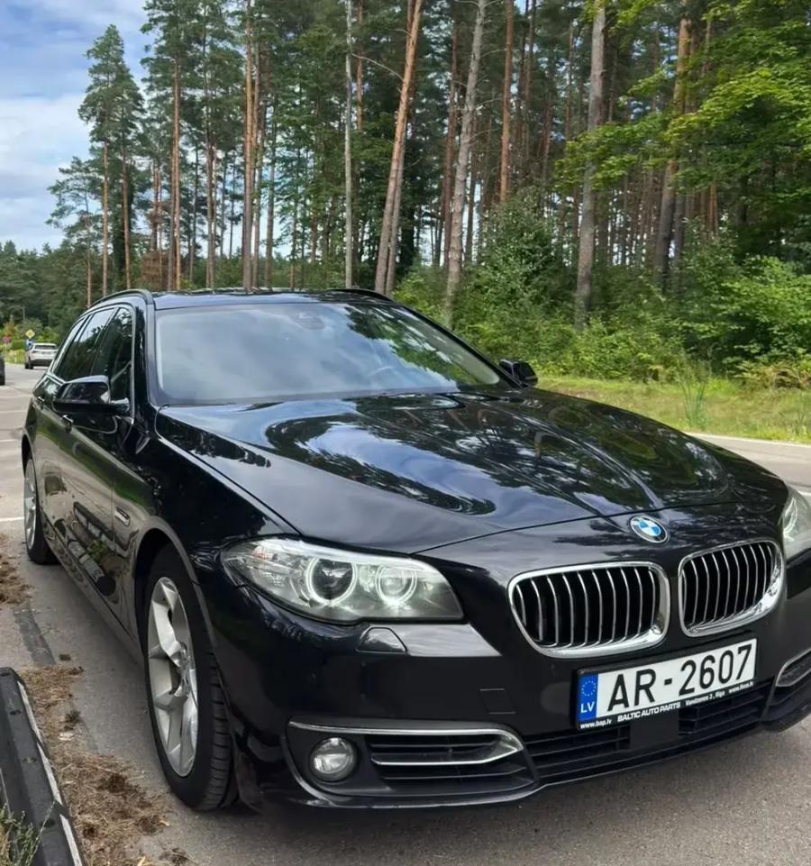 Black BMW 535 2015 in Riga, with an engine capacity of 3.00 L and mileage of 300 thousand km for 10500 €, photo 1 on AUTOMOTO.COM.LV