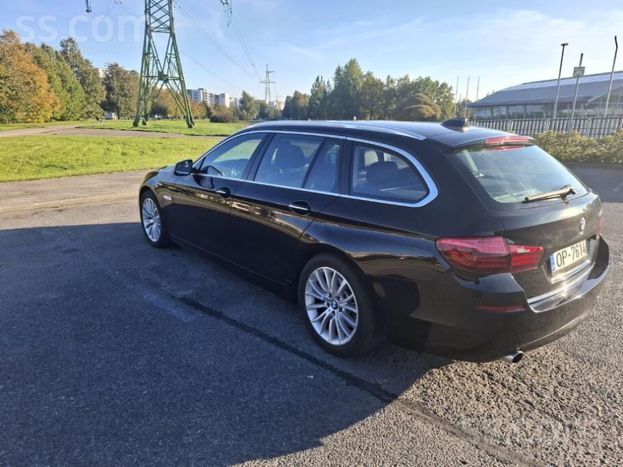 Black BMW 535 2015 in Riga, with an engine capacity of 3.00 L and mileage of 0 thousand km for 11850 €, photo 4 on AUTOMOTO.COM.LV
