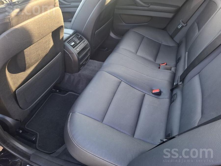 Black BMW 535 2015 in Riga, with an engine capacity of 3.00 L and mileage of 0 thousand km for 11850 €, photo 8 on AUTOMOTO.COM.LV