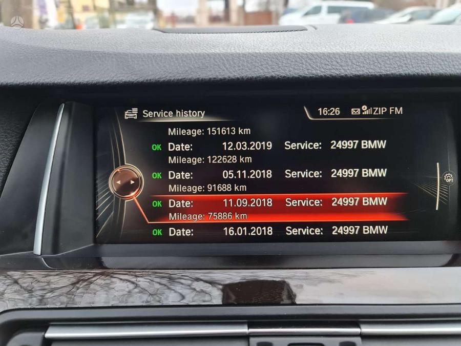 Black BMW 535 2016 in Klaipeda, with an engine capacity of 2.99 L and mileage of 275 thousand km for 13000 €, photo 21 on AUTOMOTO.COM.LV