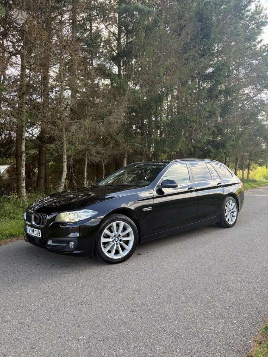 Black BMW 535 2016 in Vilnius, with an engine capacity of 2.99 L and mileage of 291 thousand km for 12950 €, photo 4 on AUTOMOTO.COM.LV