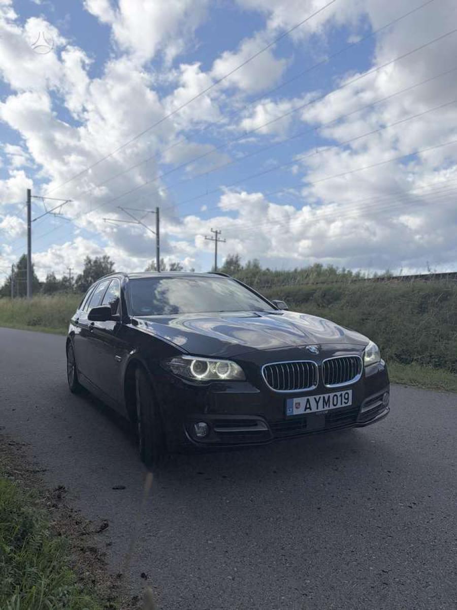 Black BMW 535 2016 in Vilnius, with an engine capacity of 2.99 L and mileage of 291 thousand km for 12950 €, photo 8 on AUTOMOTO.COM.LV