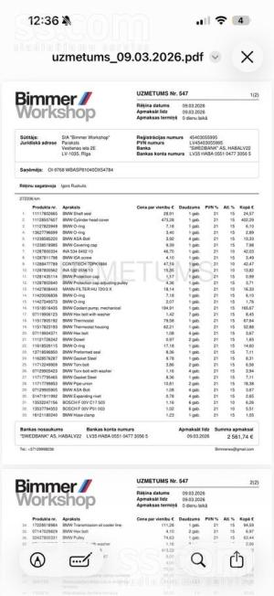 Синий БМВ 535 2012 в Рига, объемом двигателя 3.00 л и пробегом 275 тыс. км за 12500 €, фото 27 на AUTOMOTO.COM.LV