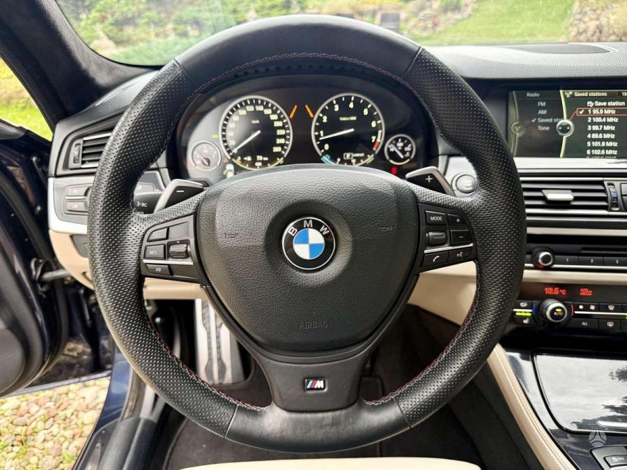 Blue BMW 535 2011 in Vilnius, with an engine capacity of 2.98 L and mileage of 245 thousand km for 12900 €, photo 24 on AUTOMOTO.COM.LV