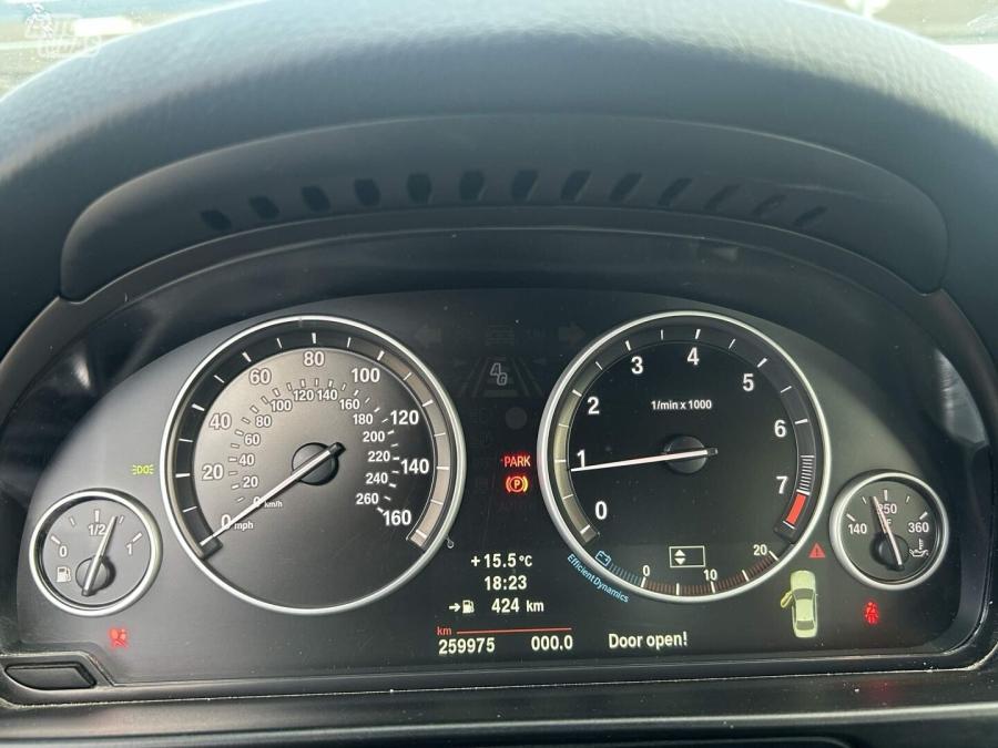 Blue BMW 535 2012 in Vilnius, with an engine capacity of 3.00 L and mileage of 260 thousand km for 8750 €, photo 15 on AUTOMOTO.COM.LV