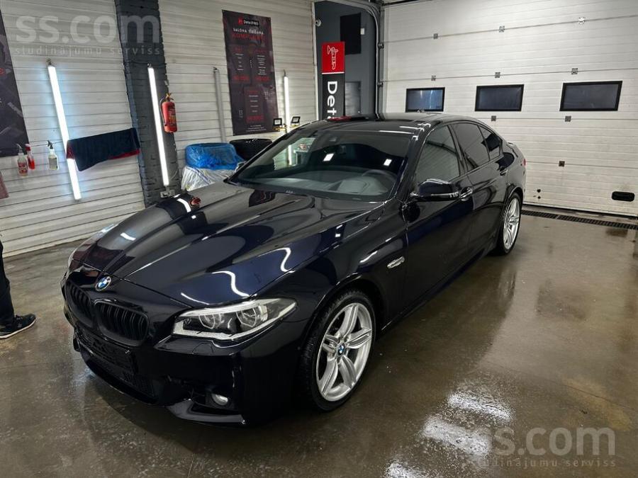 Blue BMW 535 2014 in Riga, with an engine capacity of 3.00 L and mileage of 186 thousand km for 17527 €, photo 15 on AUTOMOTO.COM.LV