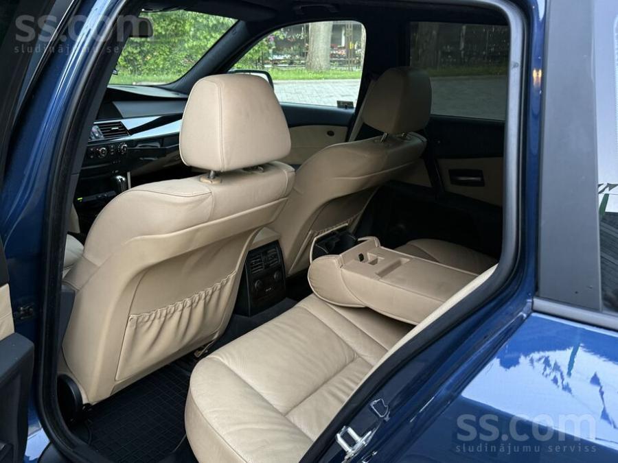 Blue BMW 535 2006 in Jelgava, with an engine capacity of 3.00 L and mileage of 332 thousand km for 5290 €, photo 15 on AUTOMOTO.COM.LV
