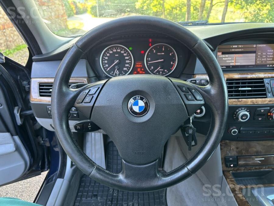 Blue BMW 535 2007 in Bauska, with an engine capacity of 3.00 L and mileage of 0 thousand km for 5500 €, photo 22 on AUTOMOTO.COM.LV