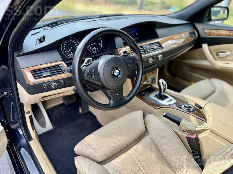 Blue BMW 535 2008 in Riga, with an engine capacity of 3.00 L and mileage of 333 thousand km for 8790 €, photo 5 on AUTOMOTO.COM.LV