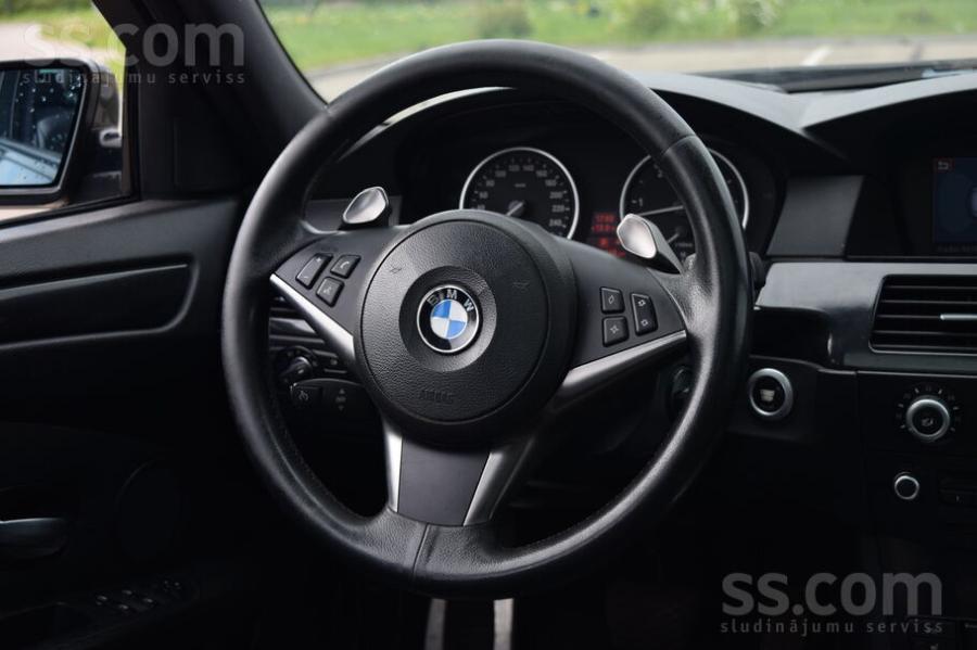 Blue BMW 535 2008 in Jelgava, with an engine capacity of 3.00 L and mileage of 432 thousand km for 6590 €, photo 12 on AUTOMOTO.COM.LV