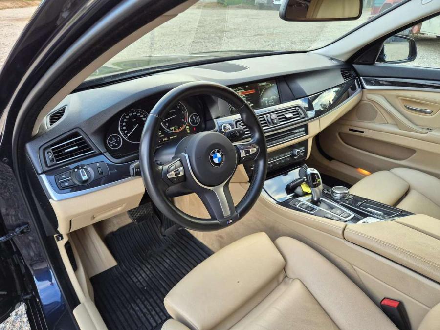 Blue BMW 535 2014 in Utena, with an engine capacity of 2.99 L and mileage of 337 thousand km for 8490 €, photo 14 on AUTOMOTO.COM.LV