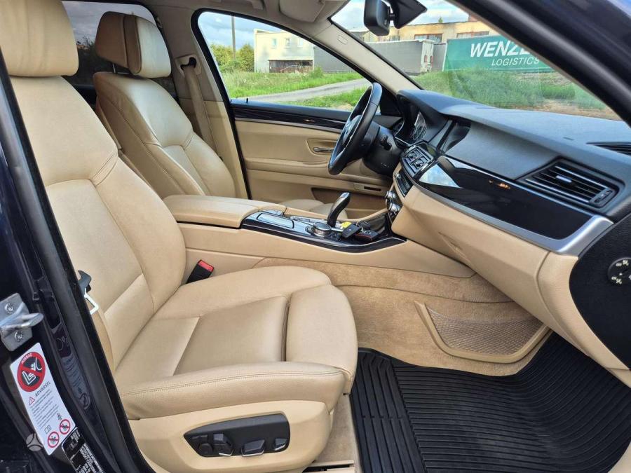 Blue BMW 535 2014 in Utena, with an engine capacity of 2.99 L and mileage of 337 thousand km for 8490 €, photo 22 on AUTOMOTO.COM.LV