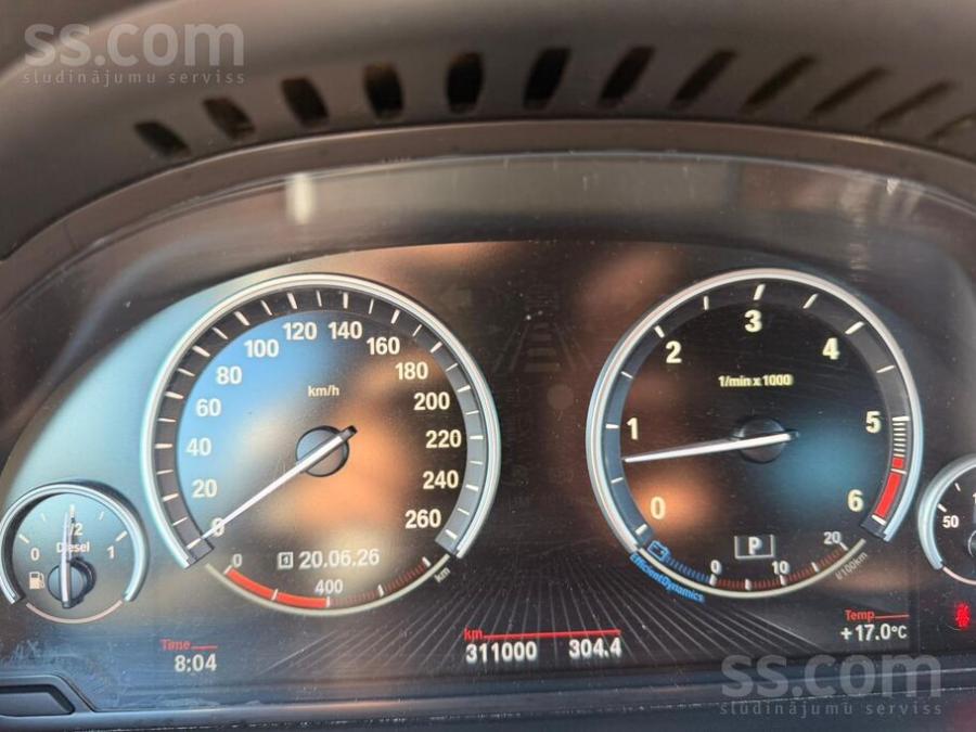 Brown BMW 535 2012 in Riga, with an engine capacity of 3.00 L and mileage of 311 thousand km for 9995 €, photo 16 on AUTOMOTO.COM.LV