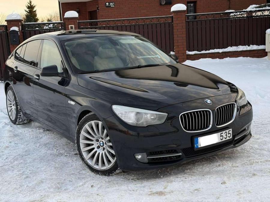 Black BMW 535 Gran Turismo 2010 in Klaipeda, with an engine capacity of 2.98 L and mileage of 235 thousand km for 8350 €, photo 1 on AUTOMOTO.COM.LV