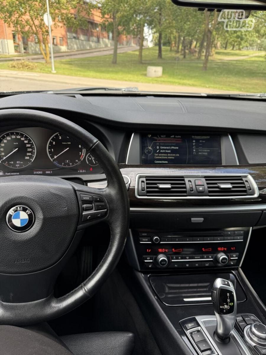 Black BMW 535 Gran Turismo 2013 in Marijampole, with an engine capacity of 3.50 L and mileage of 314 thousand km for 9200 €, photo 17 on AUTOMOTO.COM.LV