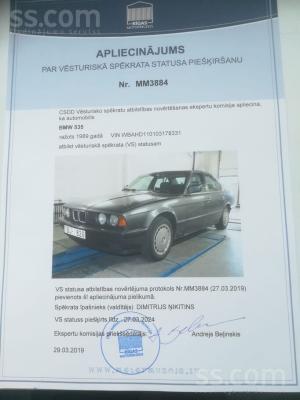Pelēks BMW 535 1989 Rīga, ar dzinēja tilpumu 3.50 L un nobraukumu 208 tūkst. km par 11500 €, foto 8 vietnē AUTOMOTO.COM.LV
