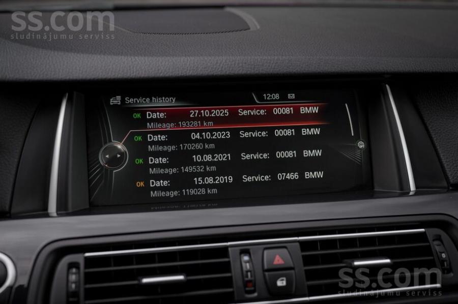 Grey BMW 535 2014 in Talsi, with an engine capacity of 3.00 L and mileage of 202 thousand km for 13950 €, photo 23 on AUTOMOTO.COM.LV