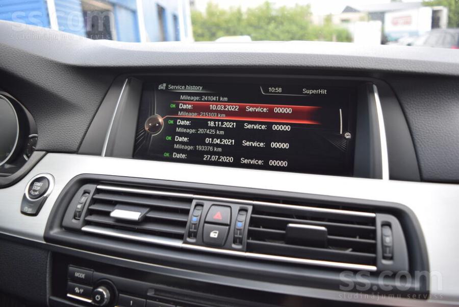 Grey BMW 535 2015 in Riga, with an engine capacity of 3.00 L and mileage of 294 thousand km for 13500 €, photo 10 on AUTOMOTO.COM.LV