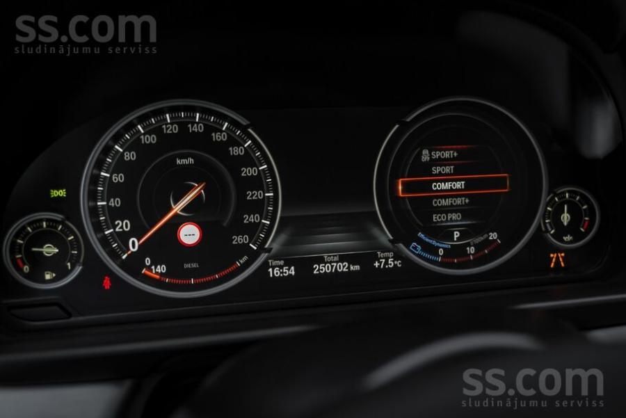 Grey BMW 535 2015 in Riga, with an engine capacity of 3.00 L and mileage of 251 thousand km for 13500 €, photo 28 on AUTOMOTO.COM.LV