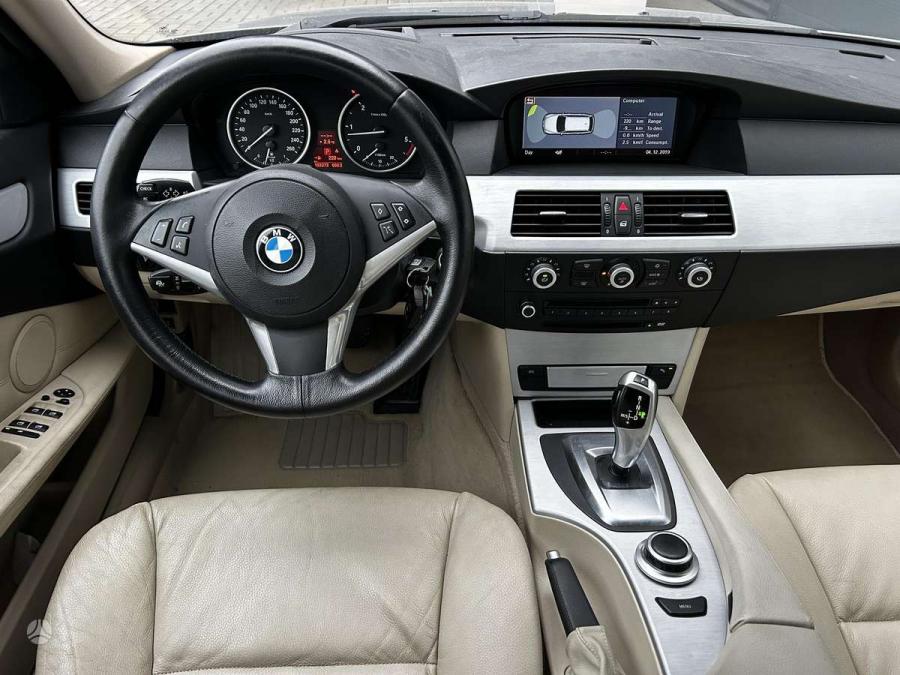 BMW 535 2007 in Vilnius, with an engine capacity of 2.99 L and mileage of 183 thousand km for 7499 €, photo 12 on AUTOMOTO.COM.LV