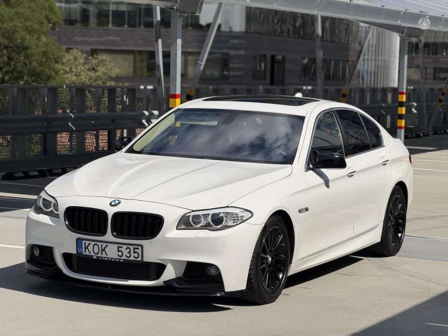 White BMW 535 2011 in Vilnius, with an engine capacity of 2.98 L and mileage of 294 thousand km for 11200 €, photo 4 on AUTOMOTO.COM.LV