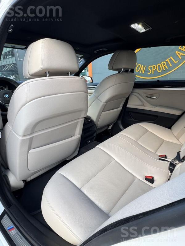 White BMW 535 2013 in Jelgava, with an engine capacity of 3.00 L and mileage of 115 thousand km for 19500 €, photo 5 on AUTOMOTO.COM.LV