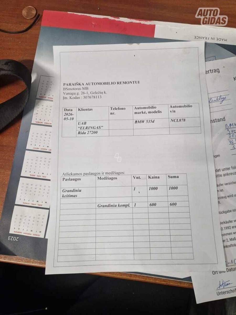 Белый БМВ 535 2014 в Вильнюс, объемом двигателя 3.00 л и пробегом 303 тыс. км за 11000 €, фото 16 на AUTOMOTO.COM.LV