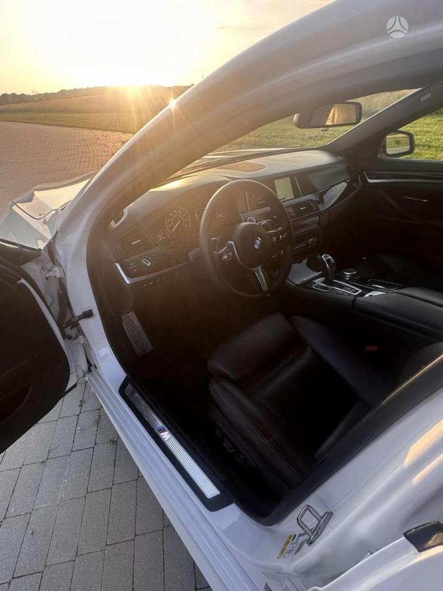 White BMW 535 2016 in Klaipeda, with an engine capacity of 3.50 L and mileage of 220 thousand km for 13999 €, photo 10 on AUTOMOTO.COM.LV