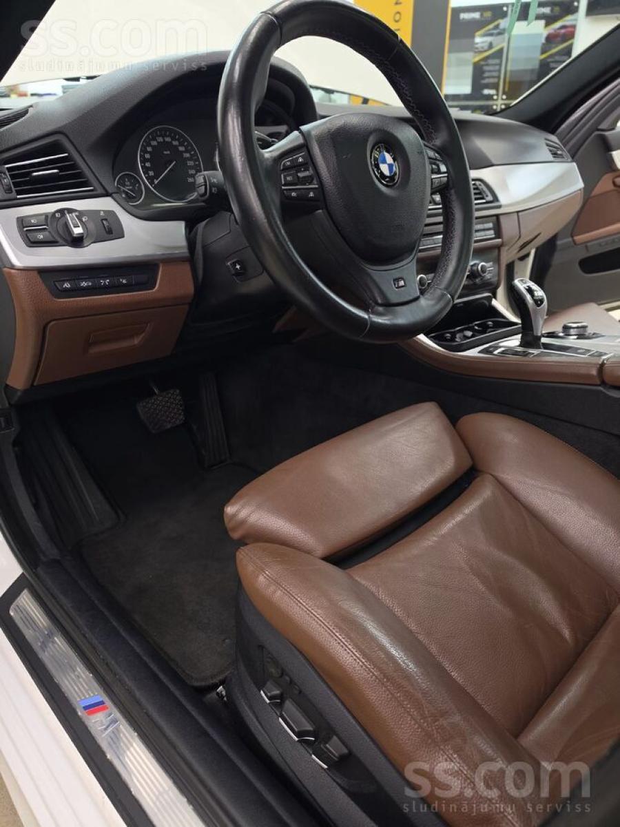 White BMW 535 2010 in Riga, with an engine capacity of 3.00 L and mileage of 279 thousand km for 8999 €, photo 9 on AUTOMOTO.COM.LV