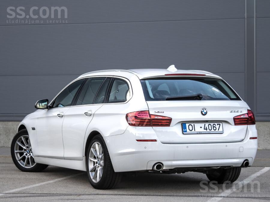White BMW 535 2014 in Riga, with an engine capacity of 3.00 L and mileage of 240 thousand km for 10990 €, photo 6 on AUTOMOTO.COM.LV