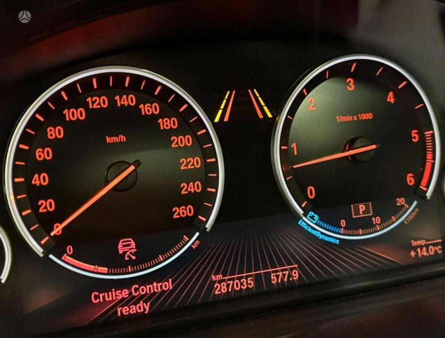 White BMW 535 2017 in Marijampole, with an engine capacity of 2.99 L and mileage of 288 thousand km for 14450 €, photo 10 on AUTOMOTO.COM.LV